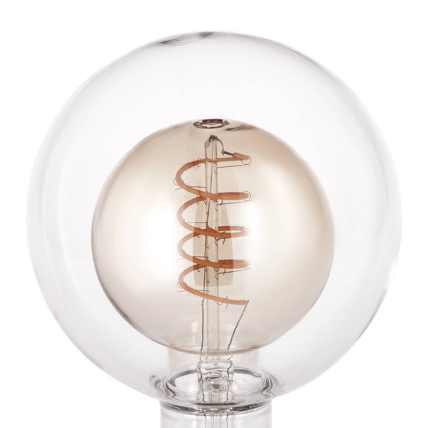 Eglo LED lamp E27 | Bol G125 | Filament | Goud | 2000K | Dimbaar 4W Eglo 123led.nl